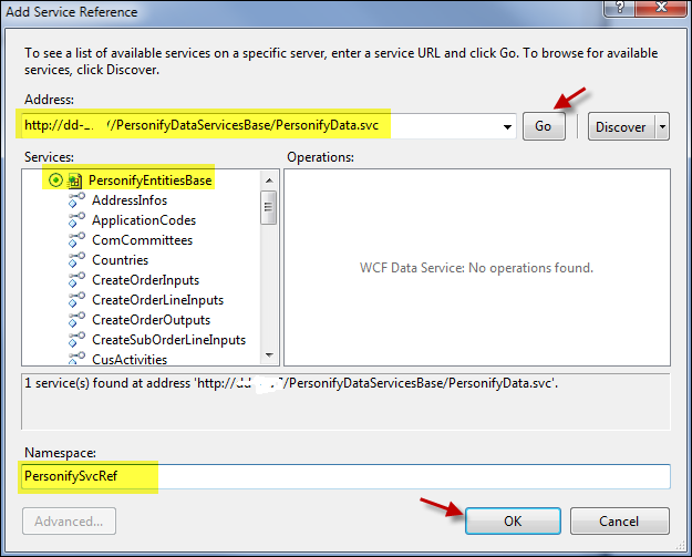 Executing Service Operations Using Net Client 7015